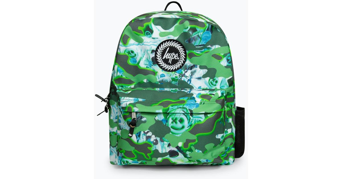 Hype Hype Boys Shark Smile Camo Backpack in Green | Lyst UK