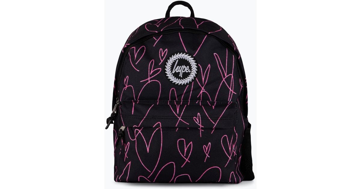 Hype Hype Glitter Scribble Hearts Backpack in Blue | Lyst UK
