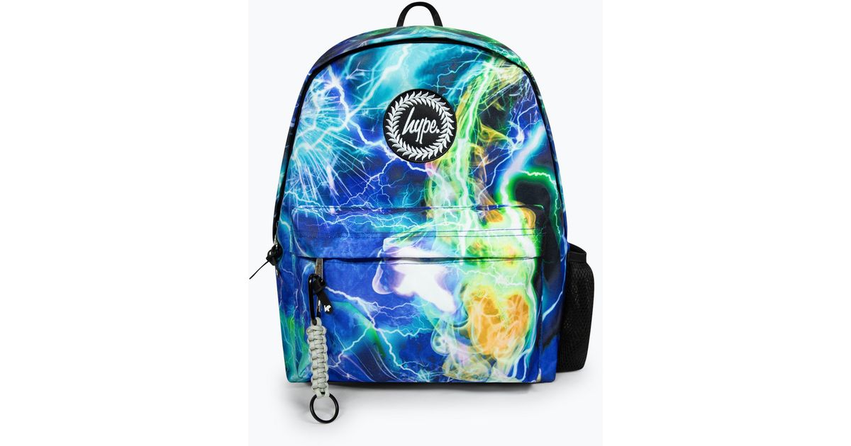 Hype Hype Iconic Multicolored Lightning Storm Boys Backpack in Blue ...