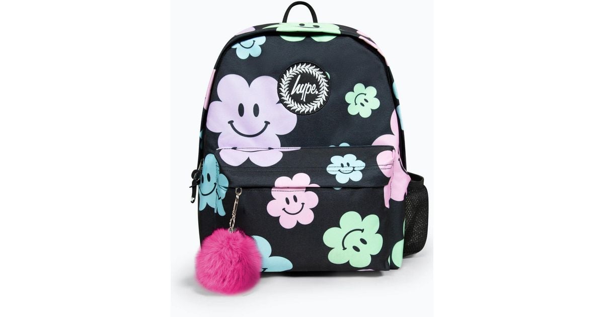 Hype Hype Girls Iconic Happy Flower Backpack in Grey | Lyst UK