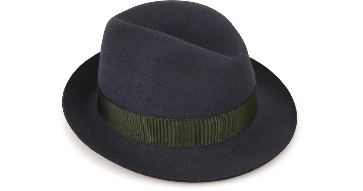 Borsalino Trilby Blue Felt Hat for Men - Lyst Borsalino Trilby Blue Felt Hat for Men - Lyst