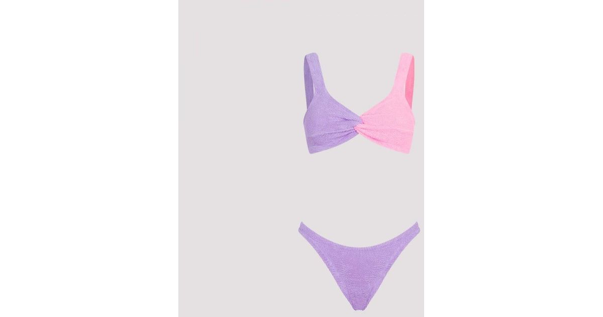 Hunza G Duo Chelsea Bikini In Purple Lyst