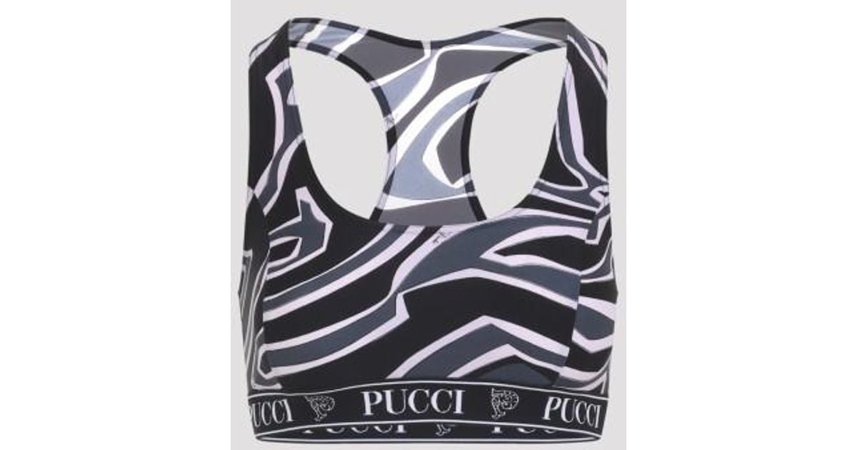 PUCCI Polyamide Top in Blue | Lyst UK