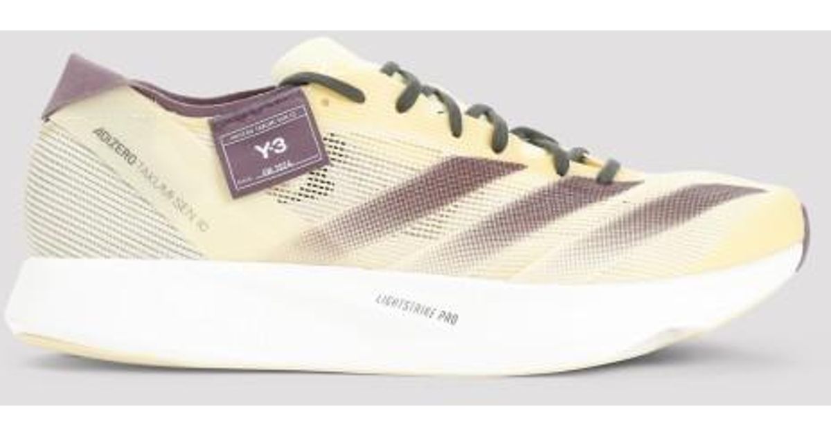 Y-3 Almyel Yellow Textile Takumi Sen 10 Sneakers in Natural for Men ...