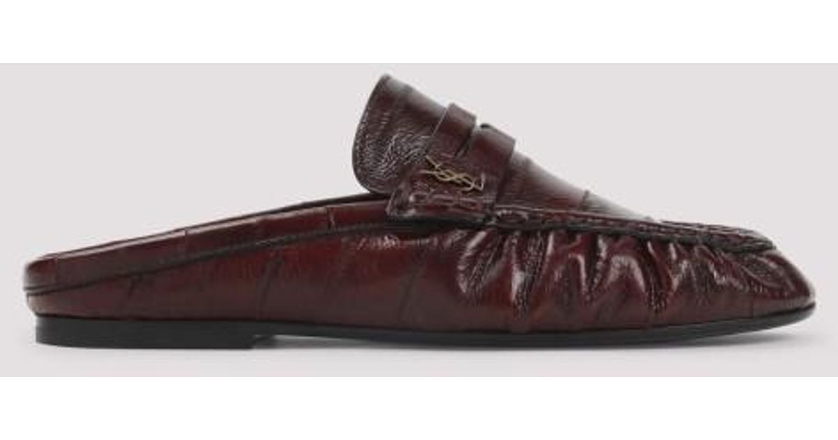 Saint Laurent Le Loafer Loafers in Brown | Lyst UK
