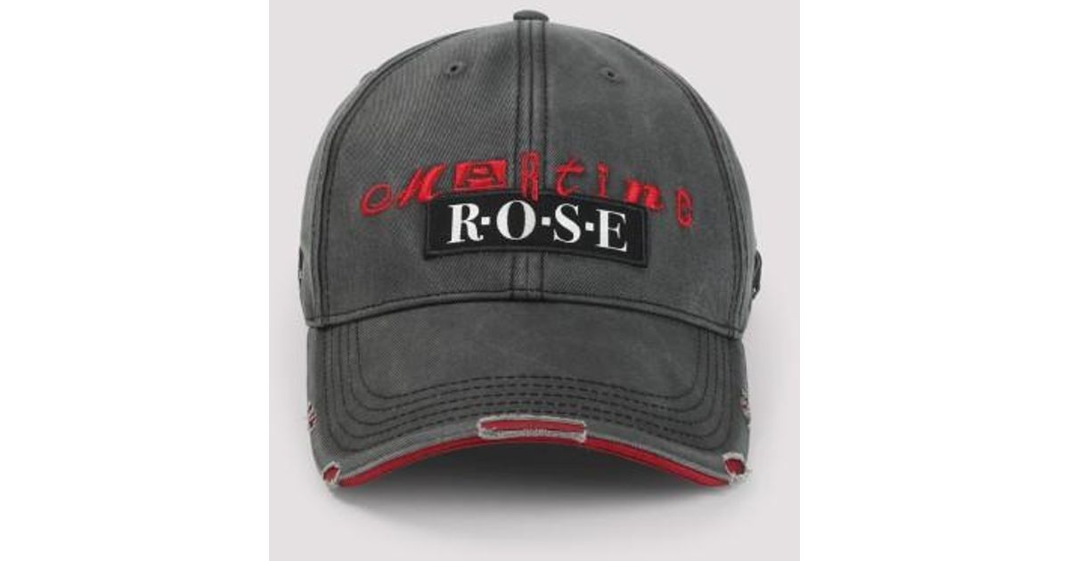 Martine Rose Martin Rose Roll Back Hat in Black for Men | Lyst UK