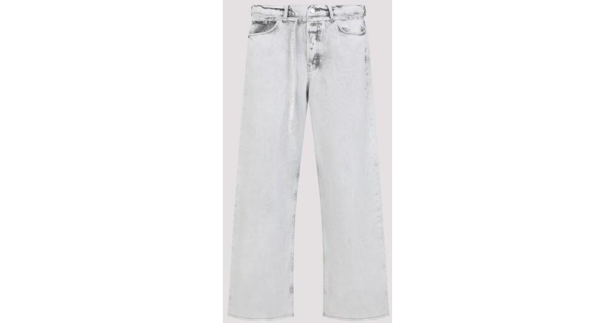 032c Down To Earth Wide Leg Jeans in White for Men | Lyst