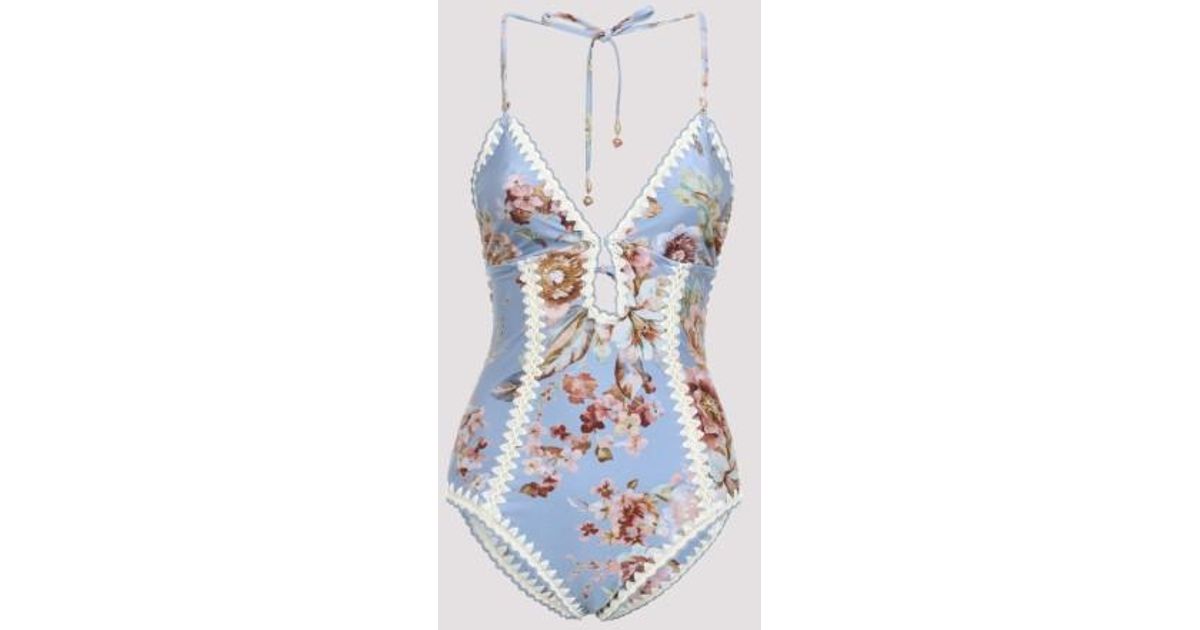 Zimmermann Awaken Crochet 1 Pc Keyhole Swimwear in Blue | Lyst UK