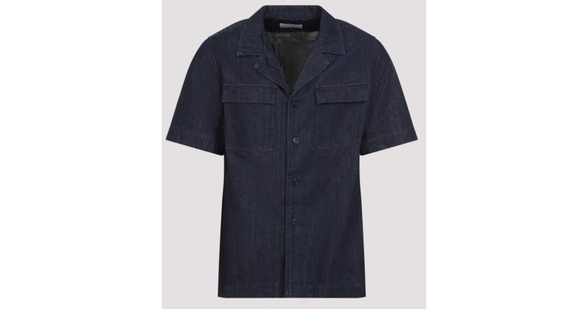 Dries Van Noten Cameron Cotton Shirt in Blue for Men | Lyst UK