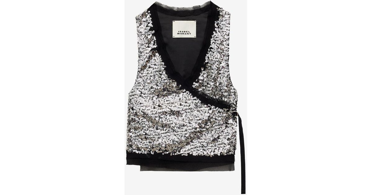Isabel Marant Tahina Vest in White | Lyst