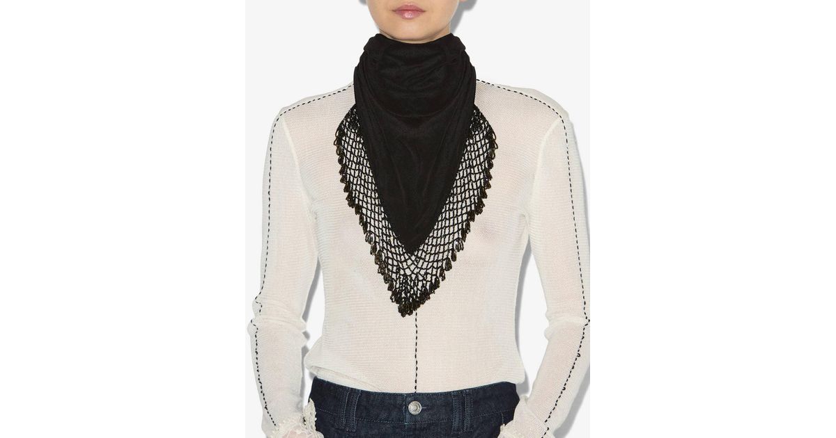 Isabel Marant Ezane Scarf in Black | Lyst