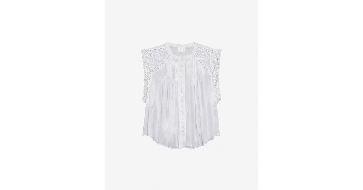 Isabel Marant Gresia Top in White | Lyst