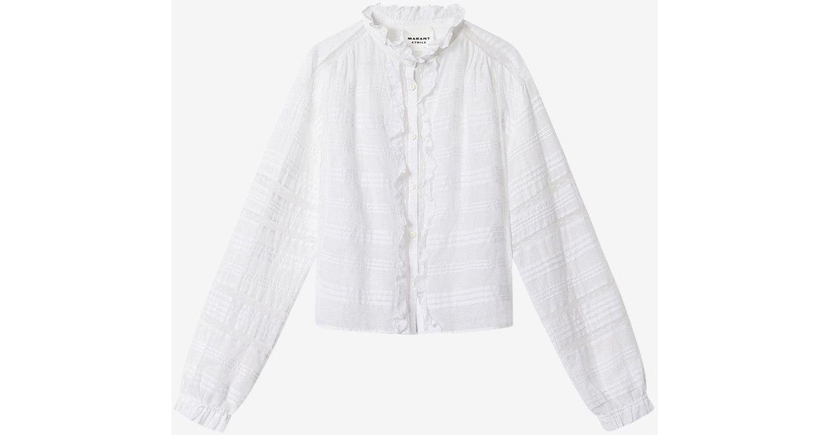Isabel Marant Peline Top in White | Lyst