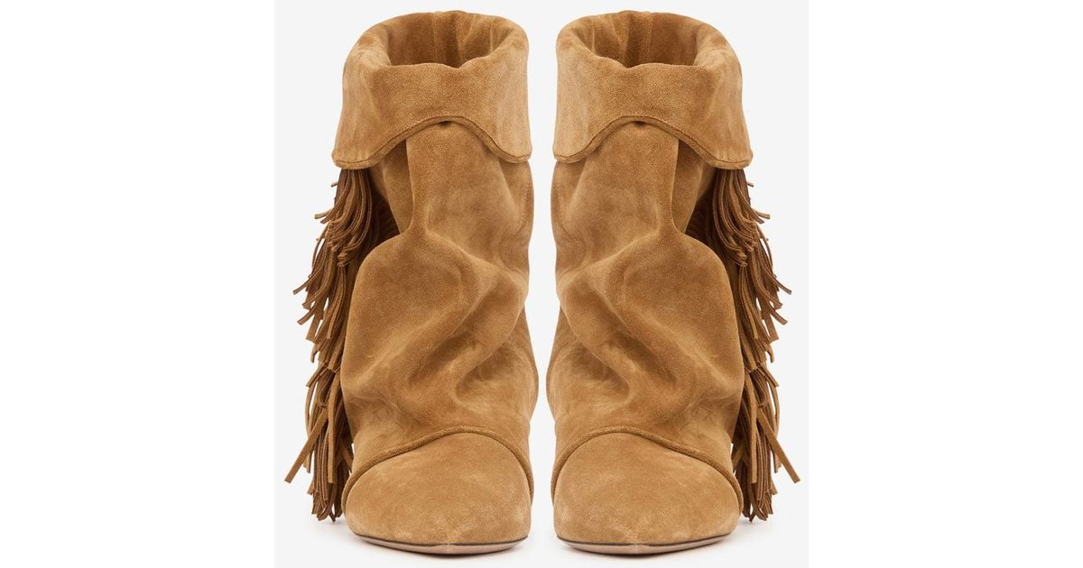 Isabel Marant Edrik Fringes Boots in Brown | Lyst