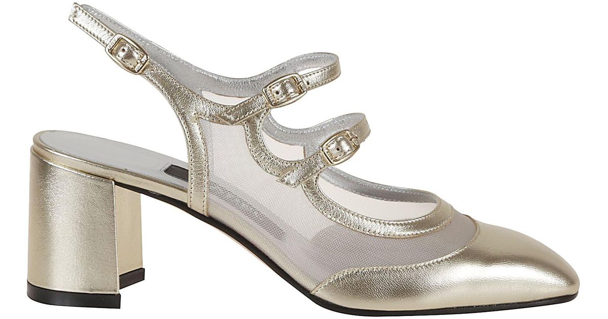 CAREL PARIS Calf Mesh Sling Back Bananight in White | Lyst