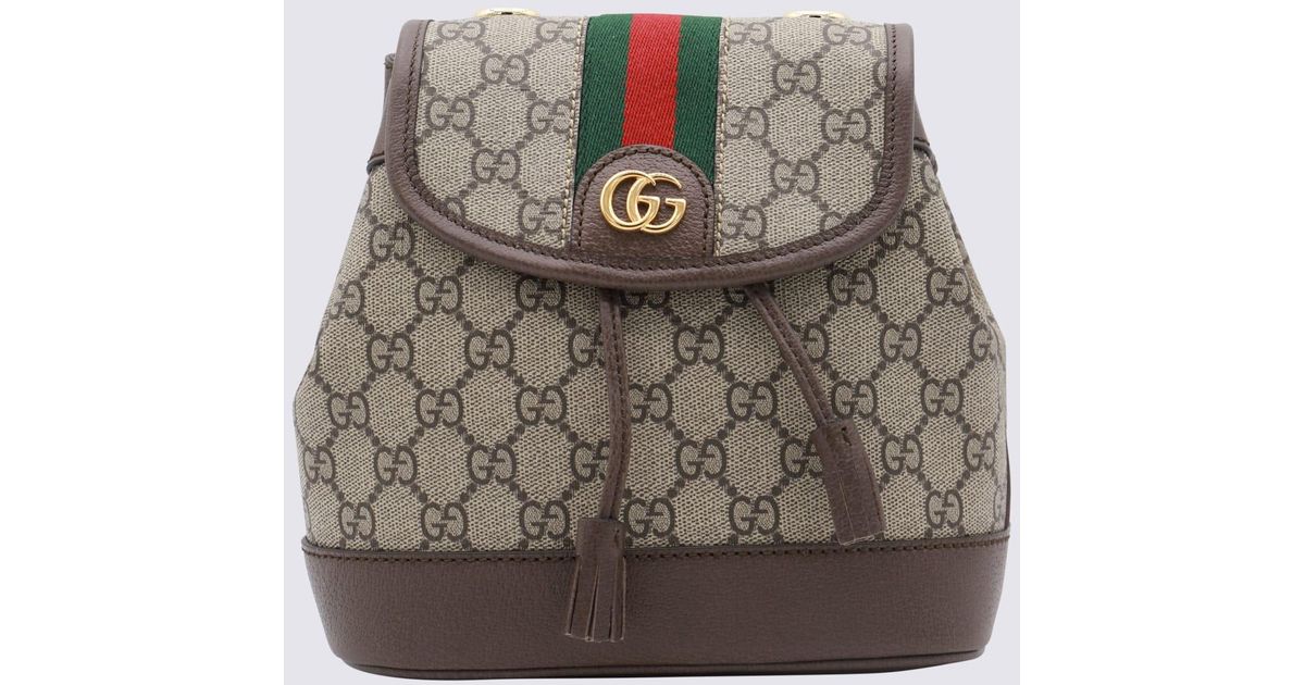 Gucci Leather Backpacks in Brown | Lyst