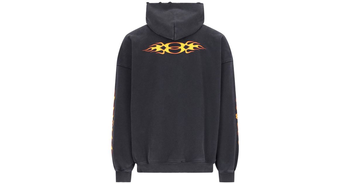 Balenciaga Burning Unity Arch Hoodie in Blue | Lyst