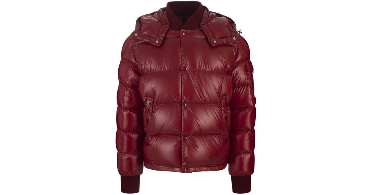 Moncler Dark Maljasset Short Down Jacket in Red for Men | Lyst