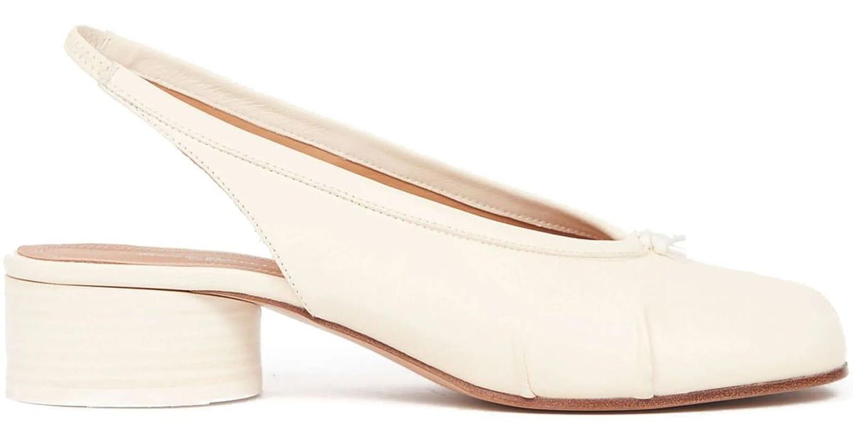 Maison Margiela Tabi New Ballerina Slingbacks in White | Lyst