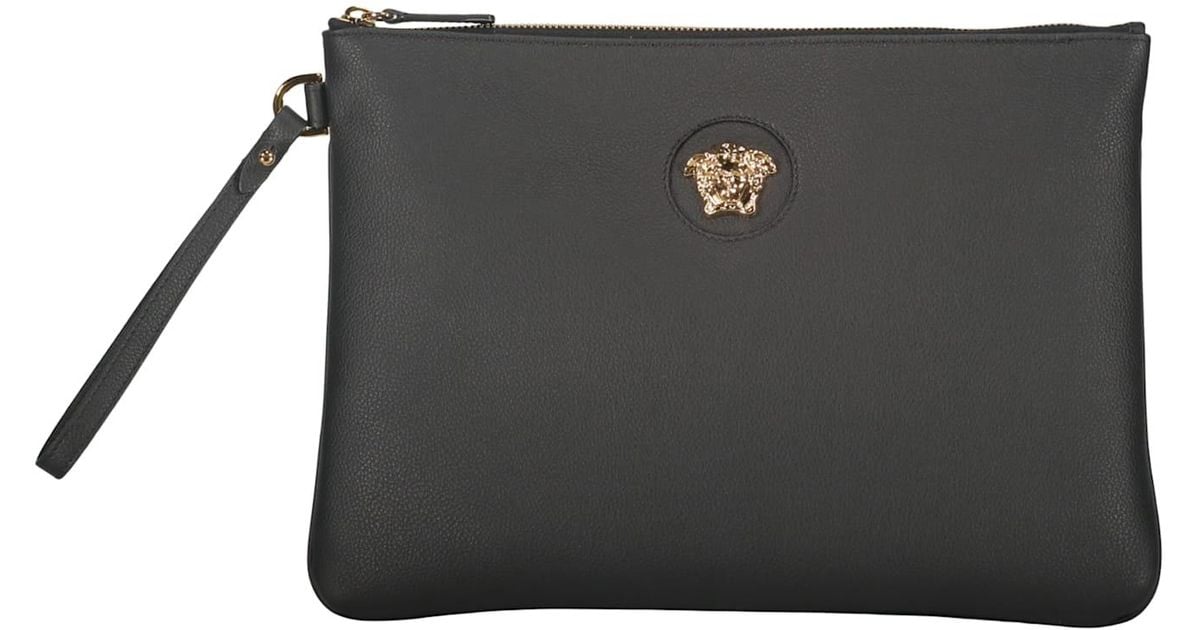 Versace Elegant Clutch in Grey | Lyst UK