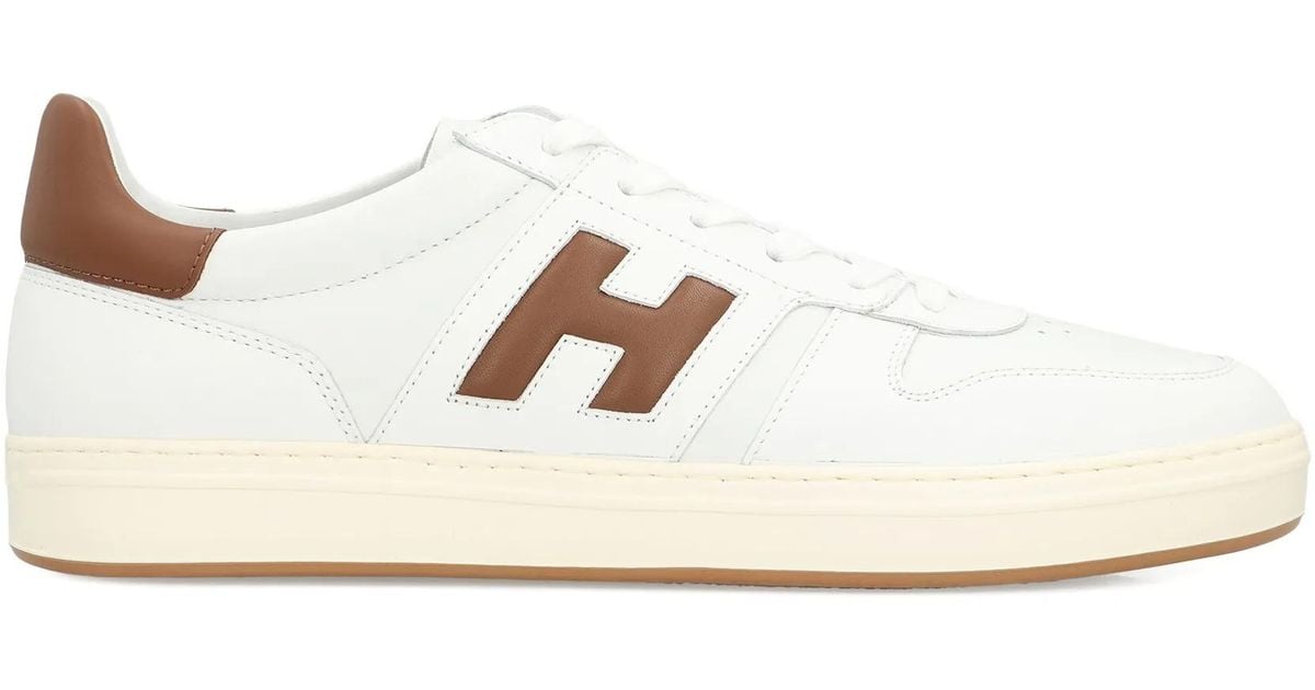 Hogan Low-Top Accent Logo Sneakers in White for Men | Lyst UK