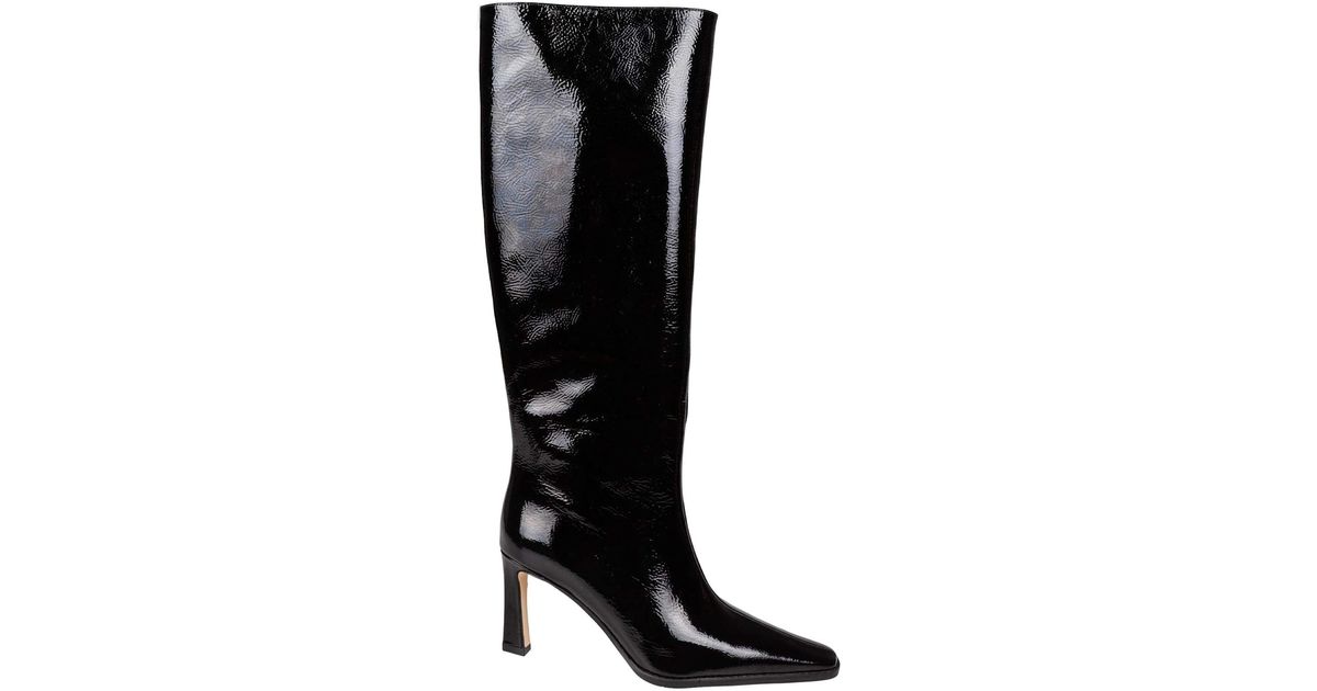 Michael Kors Patent Leather Boot in Black | Lyst UK