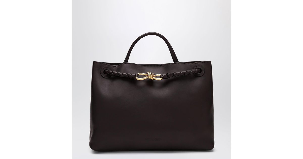 Bottega Veneta Andiamo Medium Bag in Black | Lyst