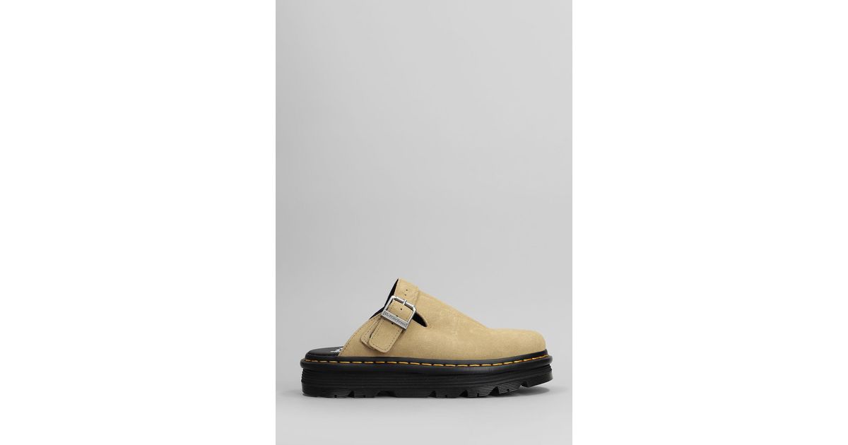 Dr. Martens Zebzag Slipper-Mule in Gray for Men | Lyst
