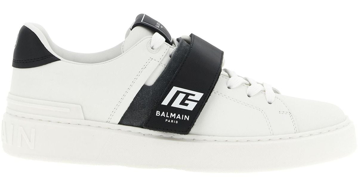 Balmain B-Court Sneakers in White for Men | Lyst UK