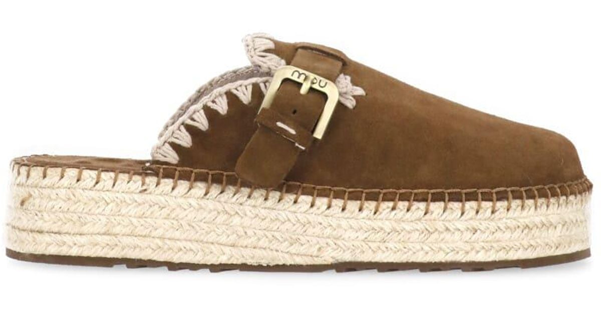 Mou Jute Clog Sabot in Brown | Lyst