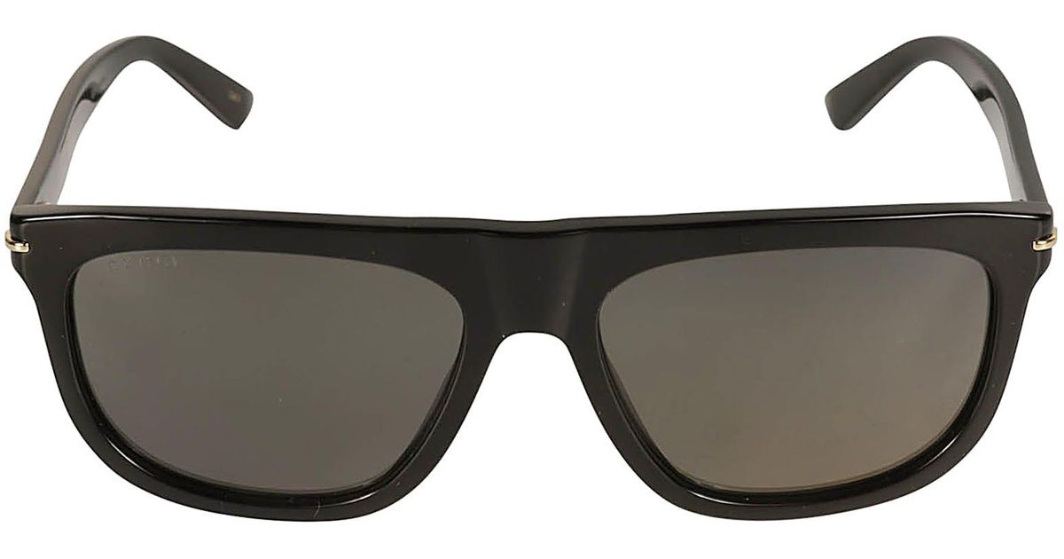 Gucci Wayfarer Flat Bridge Sunglasses in Grey for Men | Lyst UK