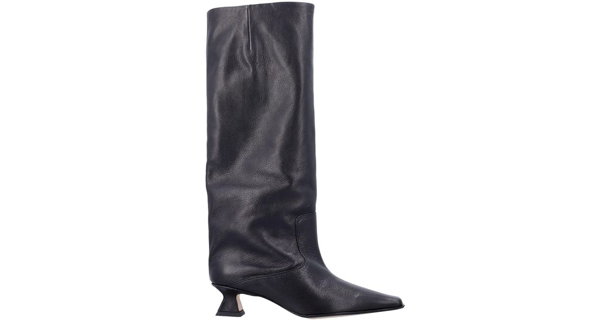 Miista Effie Leather Knee Boot in Blue | Lyst