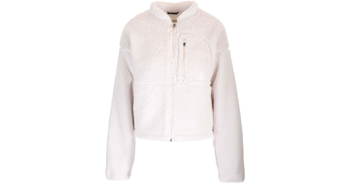 The North Face Extreme Pile Full Zip Fleece Knitwear in White | Lyst UK