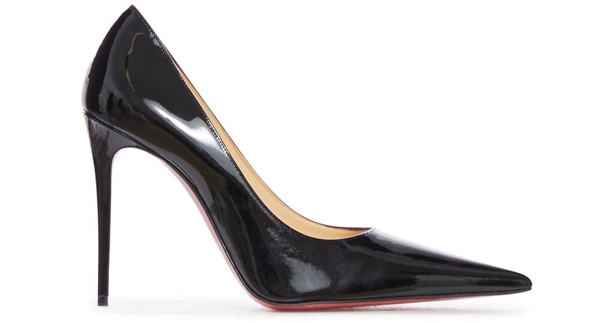 Christian Louboutin Kate Max 100 Patent Leather Decollete in Black | Lyst