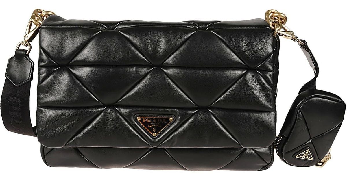 Prada Chain Strap Shoulder Bag in Black | Lyst Prada Chain Strap Shoulder Bag in Black | Lyst