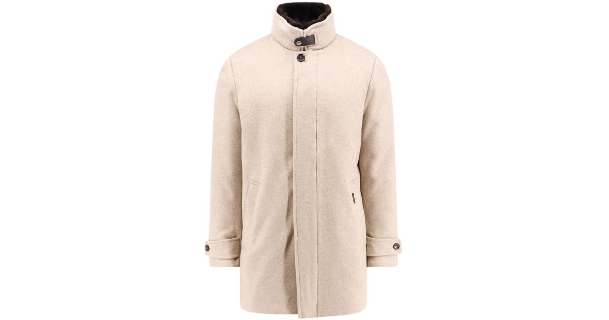 Moorer Trivor Coat in Natural for Men | Lyst