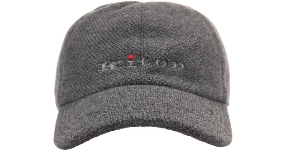 Kiton Logo-embroidered Curved Peak Baseball Cap in Grey for Men | Lyst UK