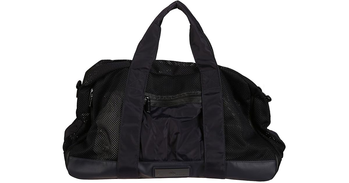 adidas Mesh Panel Holdall Bag in Black | Lyst