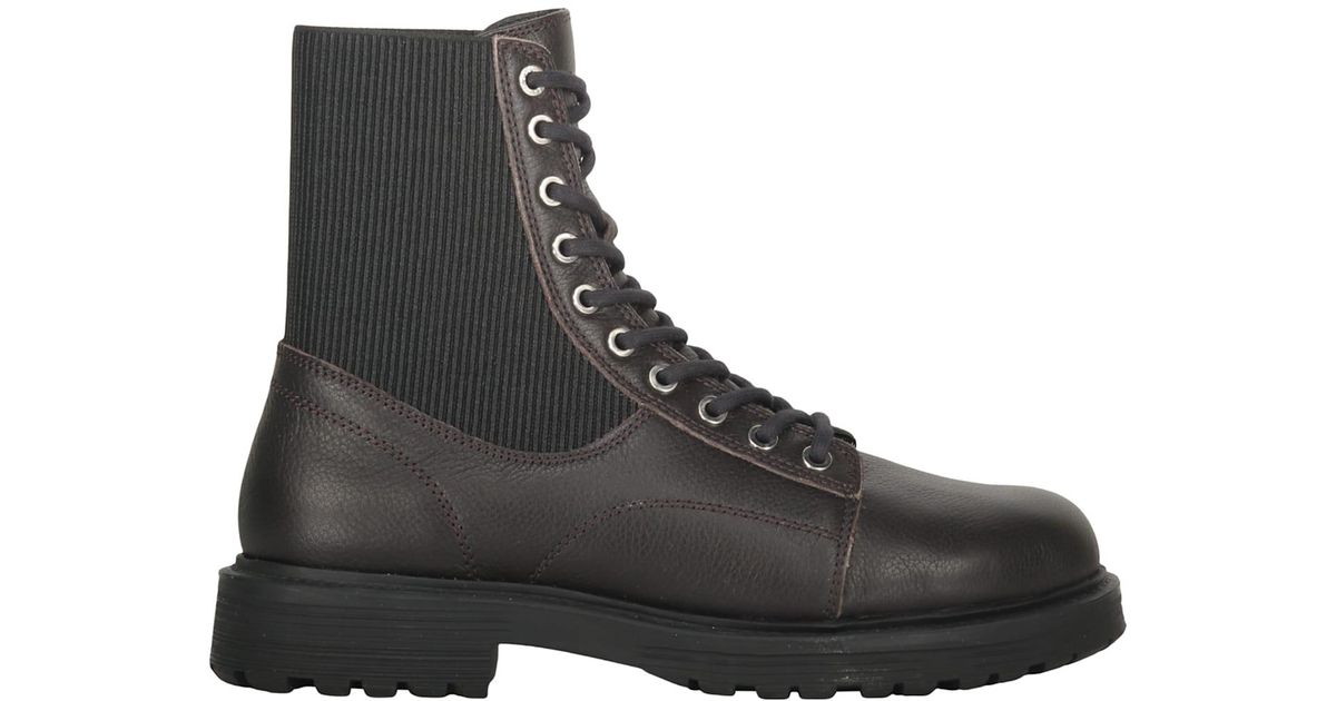 DIESEL Tall Boot Leather Elegant in Black for Men | Lyst