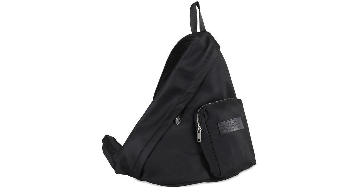 MM6 by Maison Margiela Japanese Nylon Sling Bag in Black for Men | Lyst UK