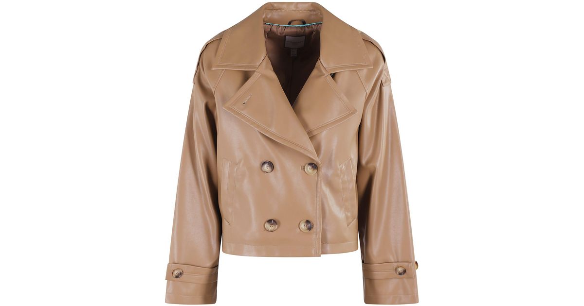 Urbancode Jacket With Bottons in Natural | Lyst
