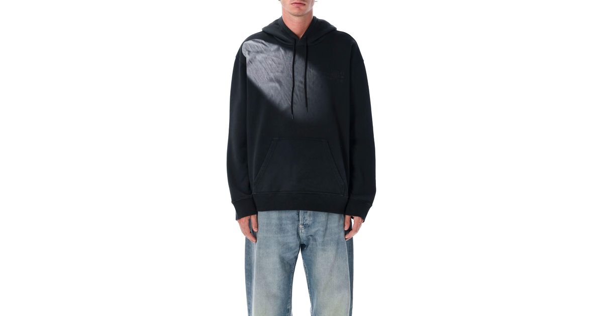 MM6 by Maison Margiela Mm6 Cotton Hoodie With Tonal Numeric Logo in ...