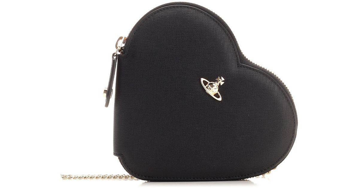 Vivienne Westwood New Heart Crossbody Bag in Black | Lyst UK