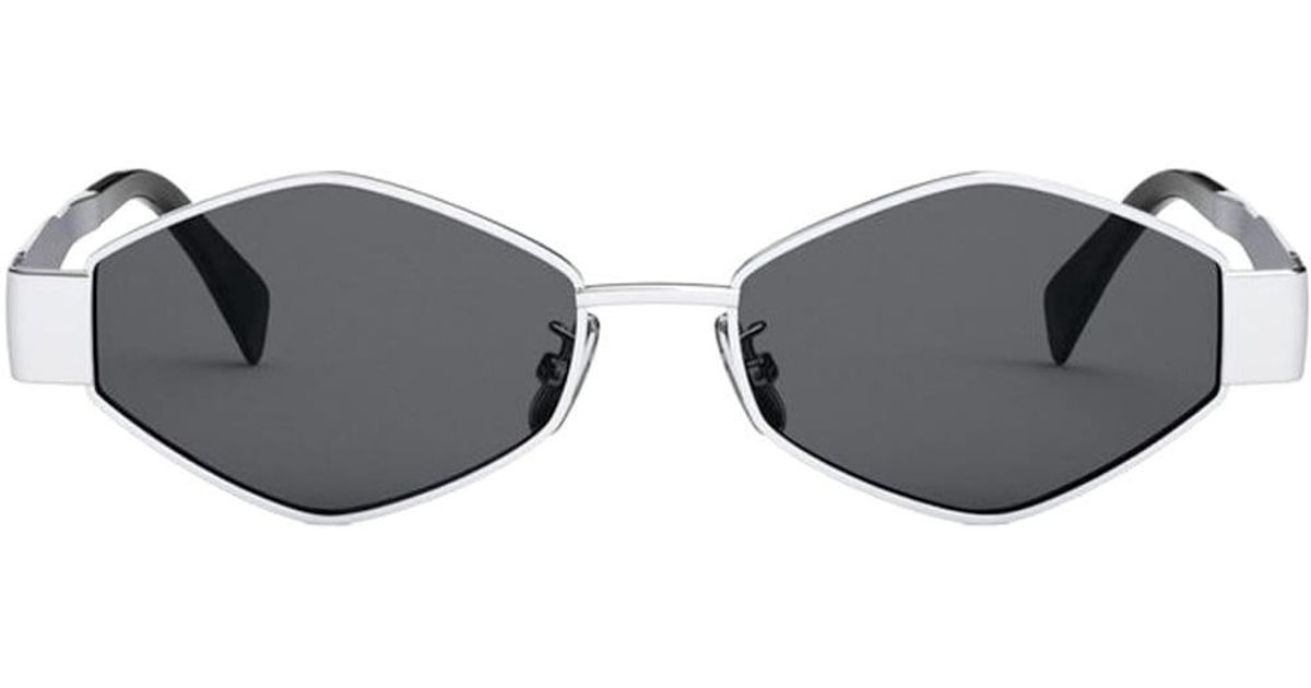 Celine Cl40254U 16A Metal Triomphe 16A Sunglasses in Grey | Lyst UK
