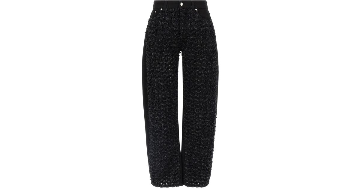 Stella McCartney Bouclé Jeans in Black | Lyst UK