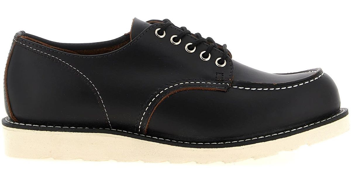 Red Wing 'shop Moc Oxford' Lace Up Shoes in Black for Men | Lyst UK