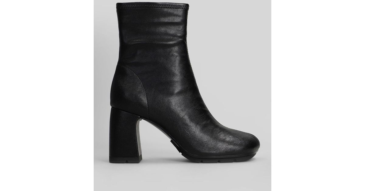 Ash Eclat Bis High Heels Ankle Boots in Black | Lyst UK
