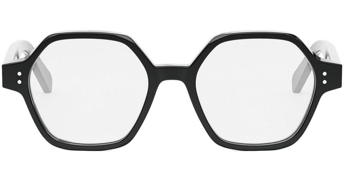 Celine Cl50142I Thin 2 Dots 001 Glasses in Brown | Lyst