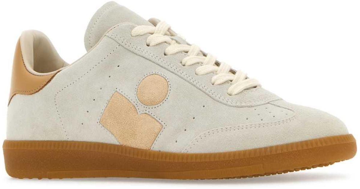 Isabel Marant Chalk Suede Bryce Sneakers in White | Lyst