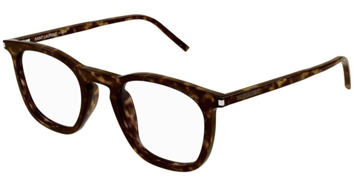 Saint Laurent Sl 623 Opt002 Havana Havana Transpa in Brown for Men | Lyst